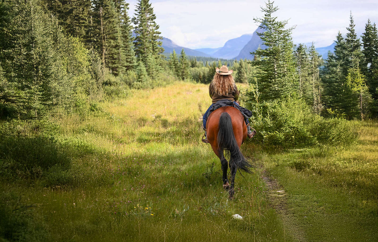 Ranch holiday in Alberta, Canada, in the Rocky Mountains