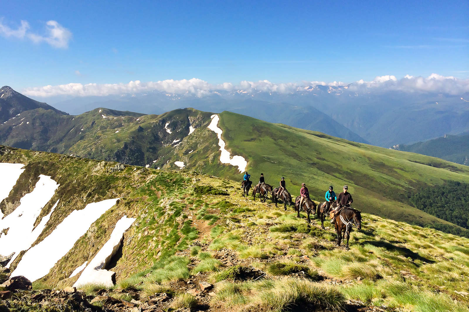 Join a trail ride through the high Pyrenees mountains | Equus Journeys