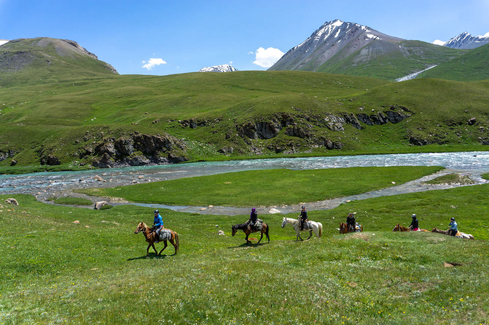 Enjoy a trail ride through the foothills of the Tien Shan mountain ...
